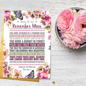 Beautiful Unique Personalised Memory Print, Remember When ...