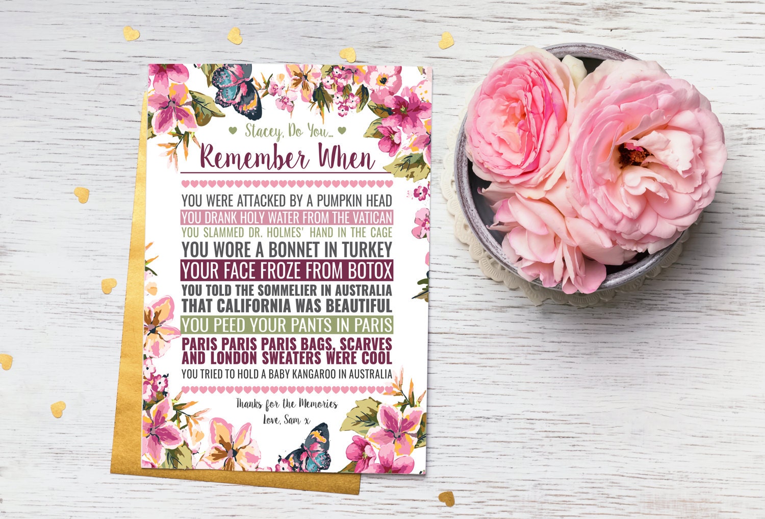 Beautiful Unique Personalised Memory Print Remember When | Etsy