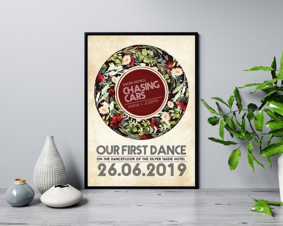 First Dance Record Print First Anniversary Unframed Print | Etsy