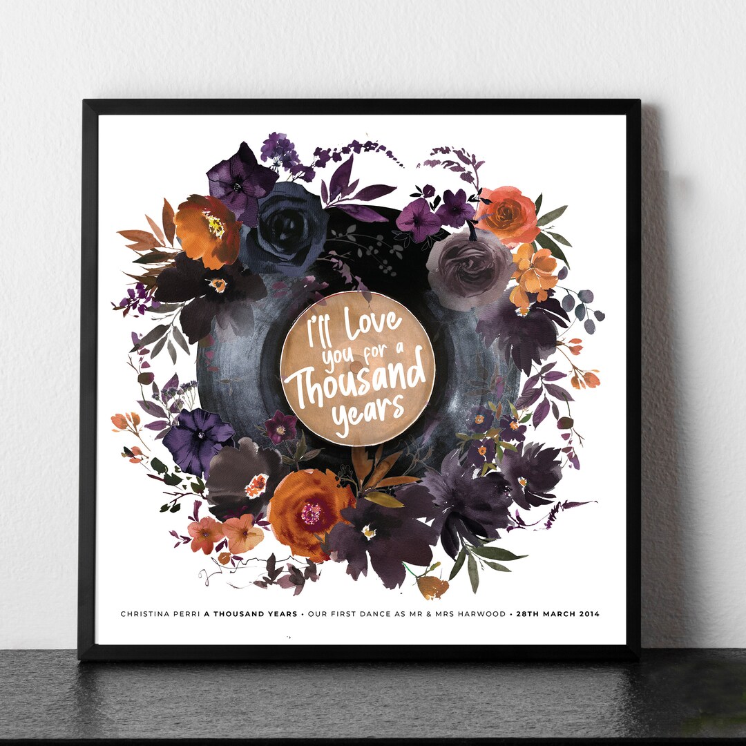 First Dance Record Print, First Anniversary, Unframed Print - Etsy