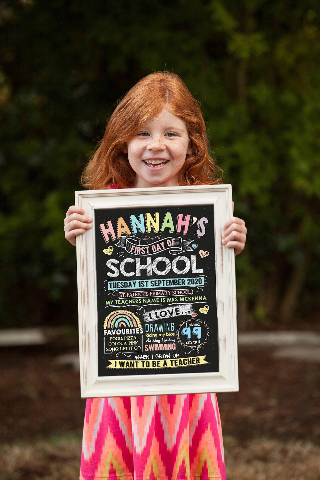 First Day of School Photo Prop (unframed Print or Digital File) - Etsy
