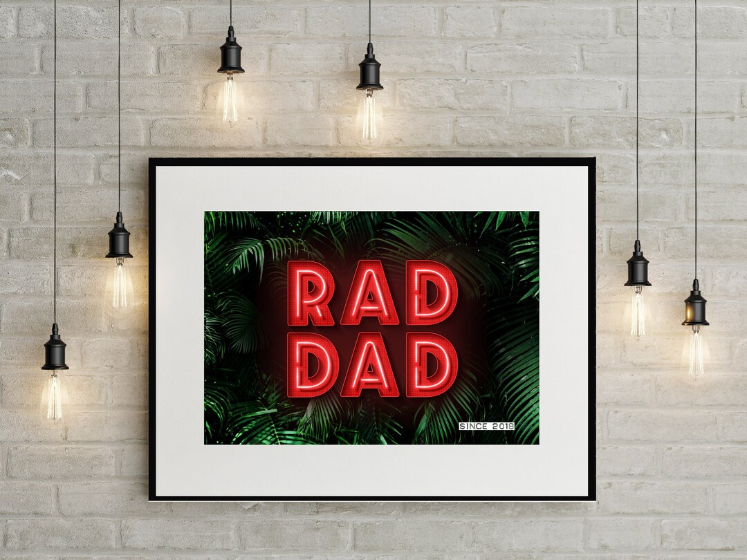 RAD DAD Print, Fathers Day Gift, Retro Print Unframed - Etsy