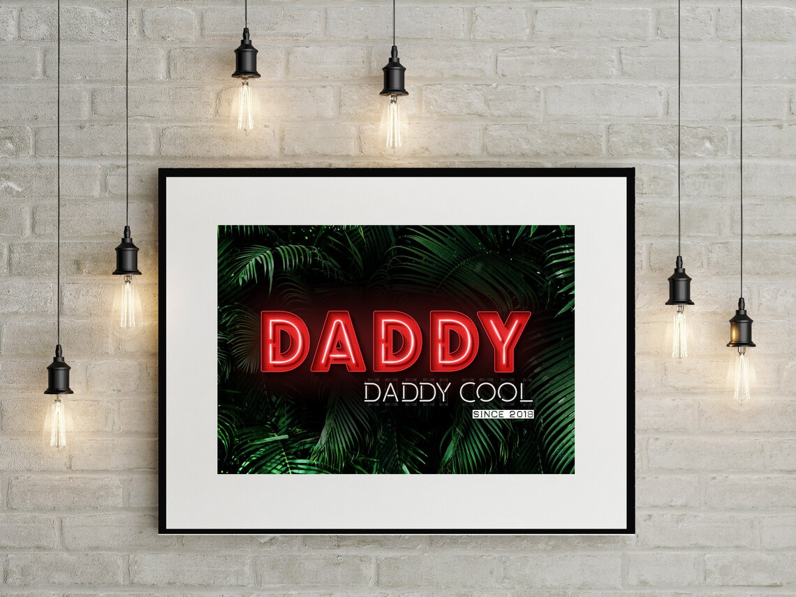 Daddy Daddy Cool Print, Fathers Day Gift, Retro Print - UNFRAMED - Etsy