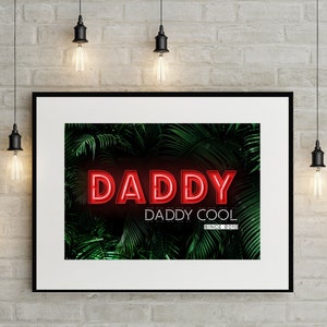 Daddy Daddy Cool Print, Fathers Day Gift, Retro Print - UNFRAMED - Etsy