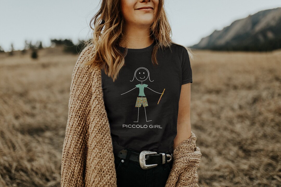 Women's Funny Piccolo T-shirt, Girl Music Gifts Girls Piccolo Shirt ...