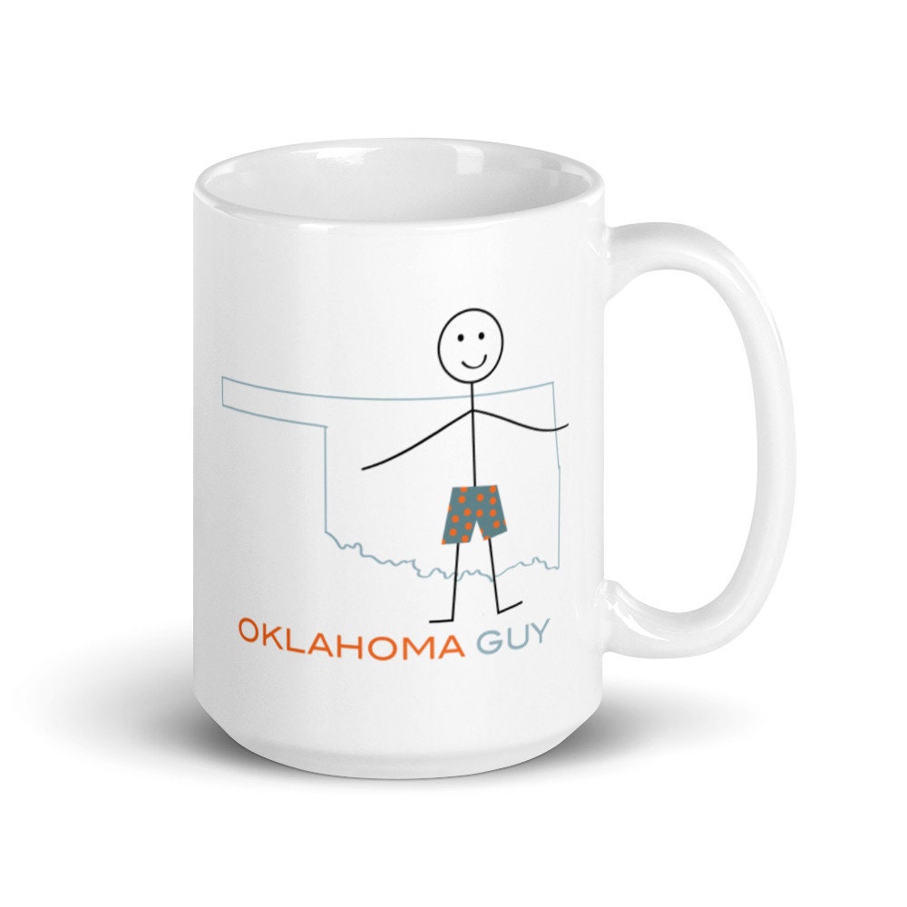 Funny Mens Oklahoma Coffee Mug, OK Boys Oklahoma Gifts Mens Oklahoma ...