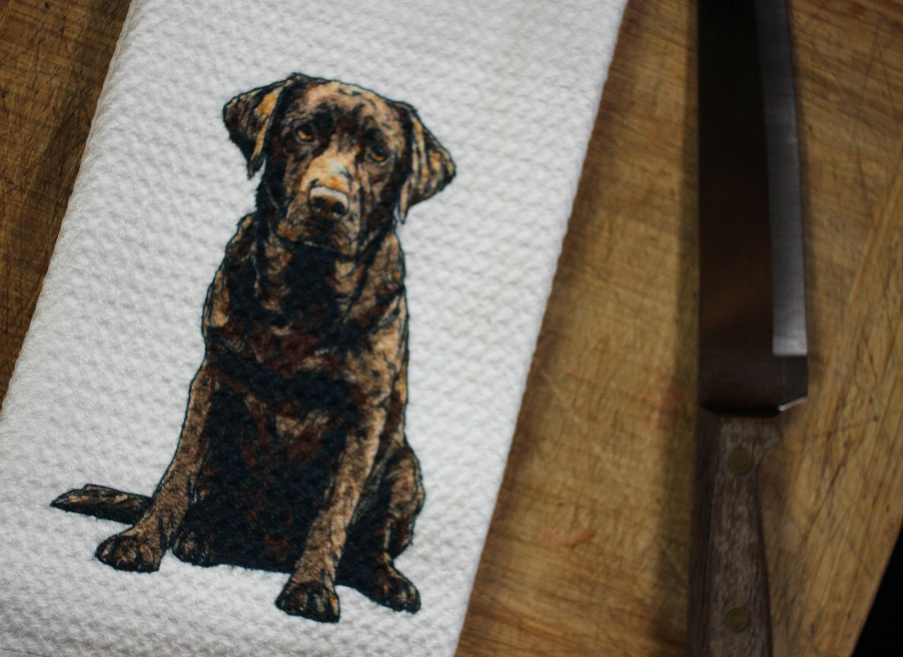 Labrador Retriever Dish Towel - Chocolate Labrador Retriever Kitchen ...
