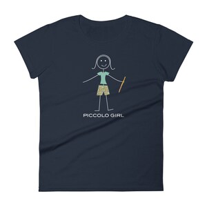 Women's Funny Piccolo T-shirt, Girl Music Gifts Girls Piccolo Shirt ...