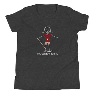 Youth Funny Girls Hockey T-shirt, Ice Hockey Gifts - Hockey Gift - Kids ...