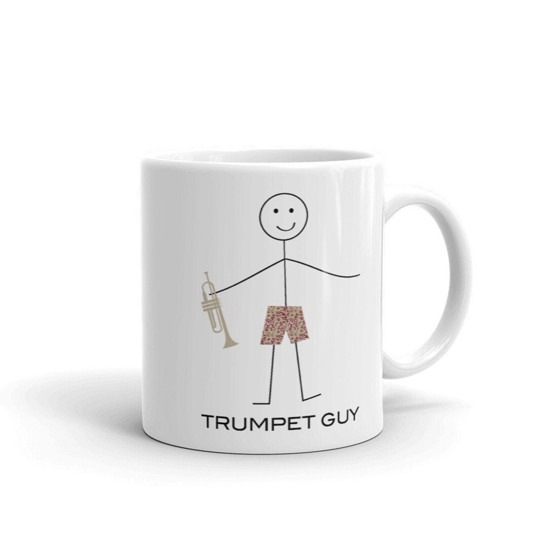 Funny Mens Trumpet Mug, Boy Music Gifts - Trumpet Coffee Cup - Gift for ...