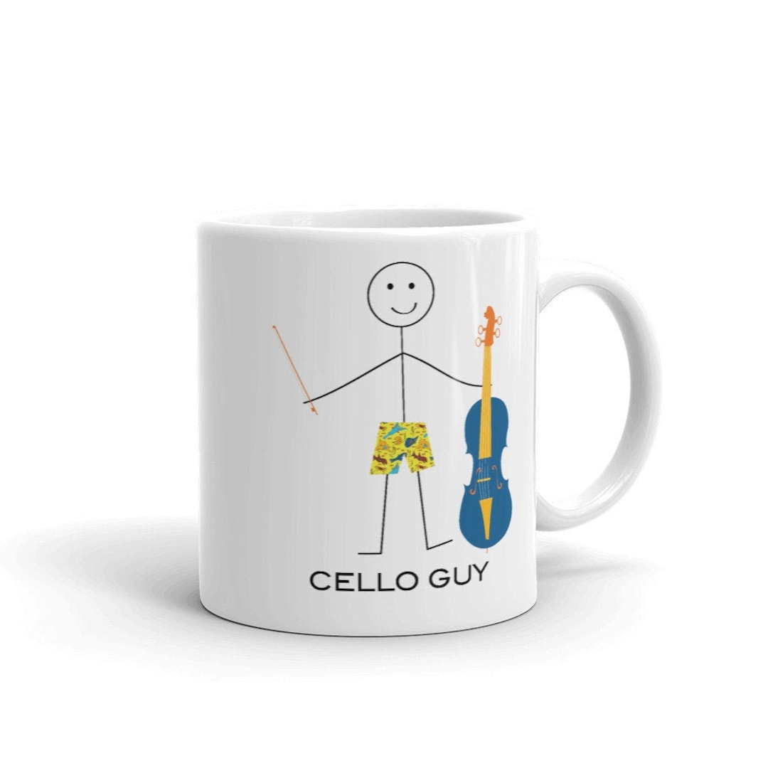 Funny Mens Cello Mug, Boy Music Gifts Boys Cello Mug Cello Cup Cello ...