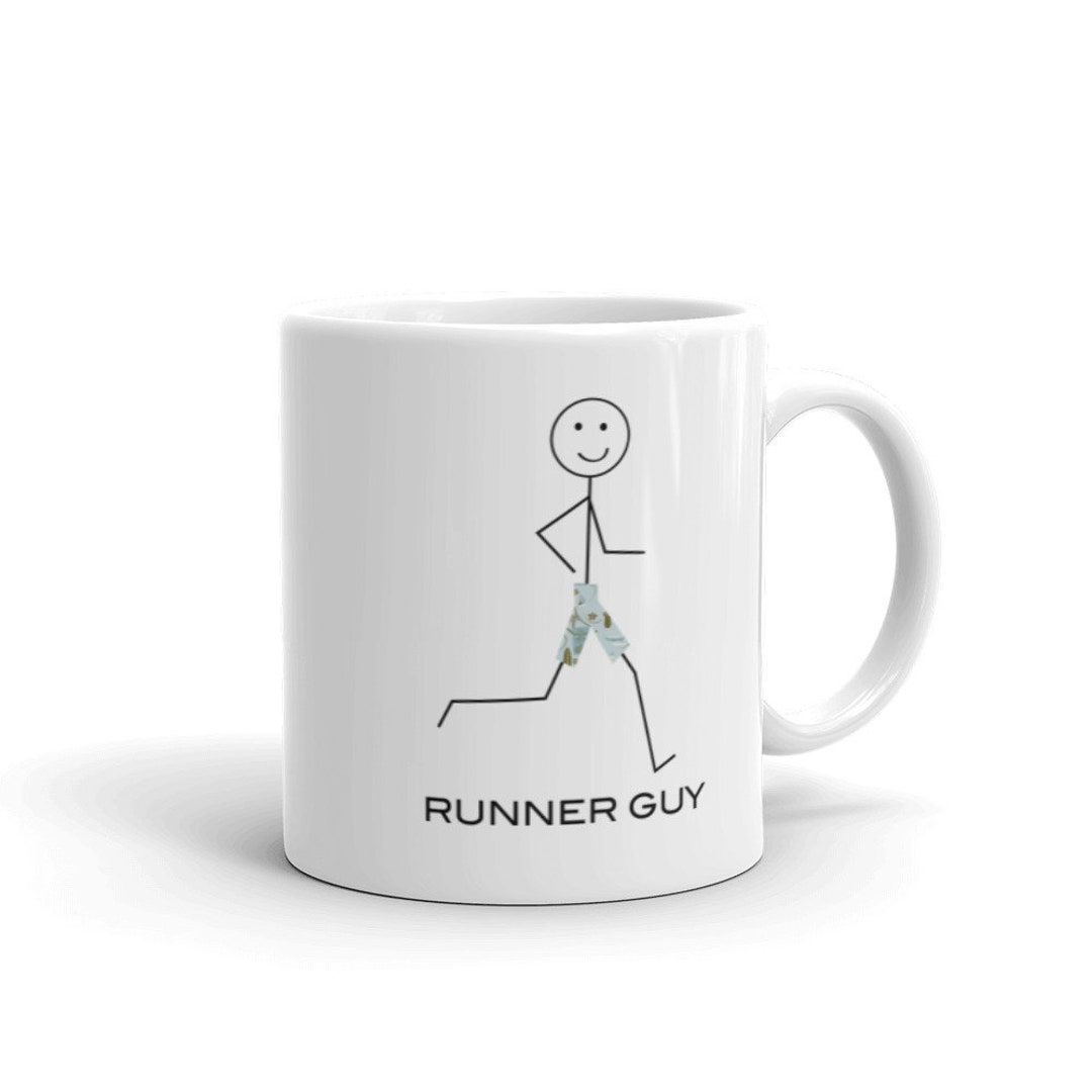 Funny Mens Running Coffee Mug, Boys Jogger Runner Gift - Running Gift ...