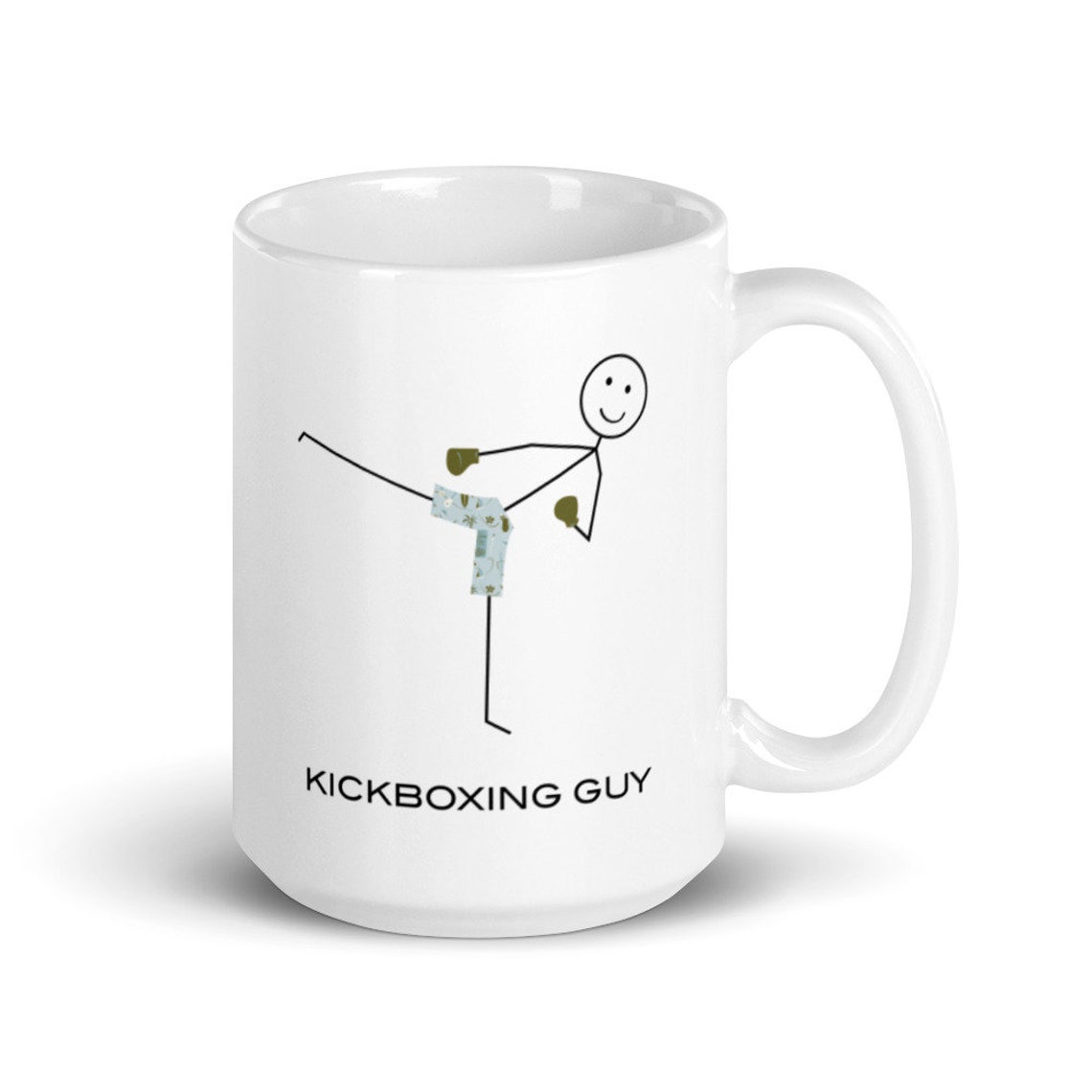 Funny Mens Kickboxing Coffee Mug, Boy Kickboxer Gift - Kickboxing Gift ...