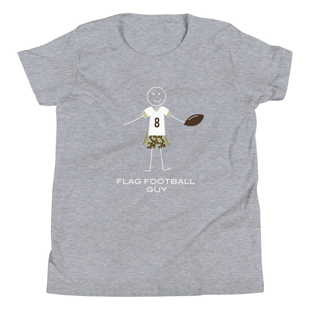 Youth Funny Flag Football T-shirt for Boys Sport Gifts for - Etsy