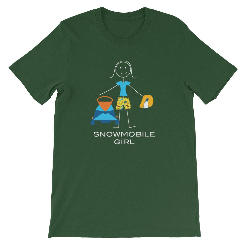 Funny Womens Snowmobile Unisex T-Shirt Girl Snowmobiling - Etsy.de