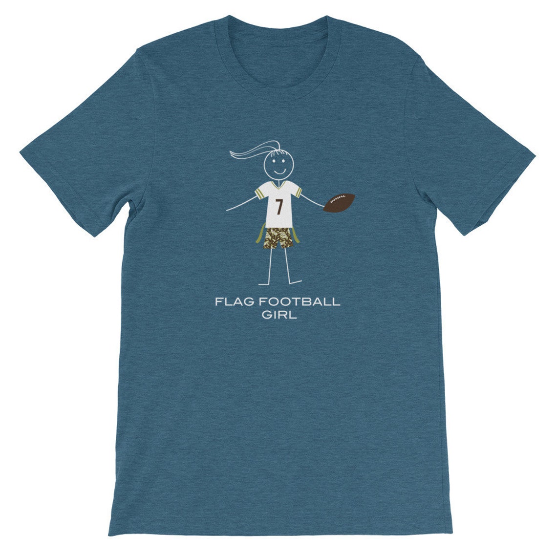Funny Flag Football Unisex T-shirt for Girls Sport Gifts for - Etsy