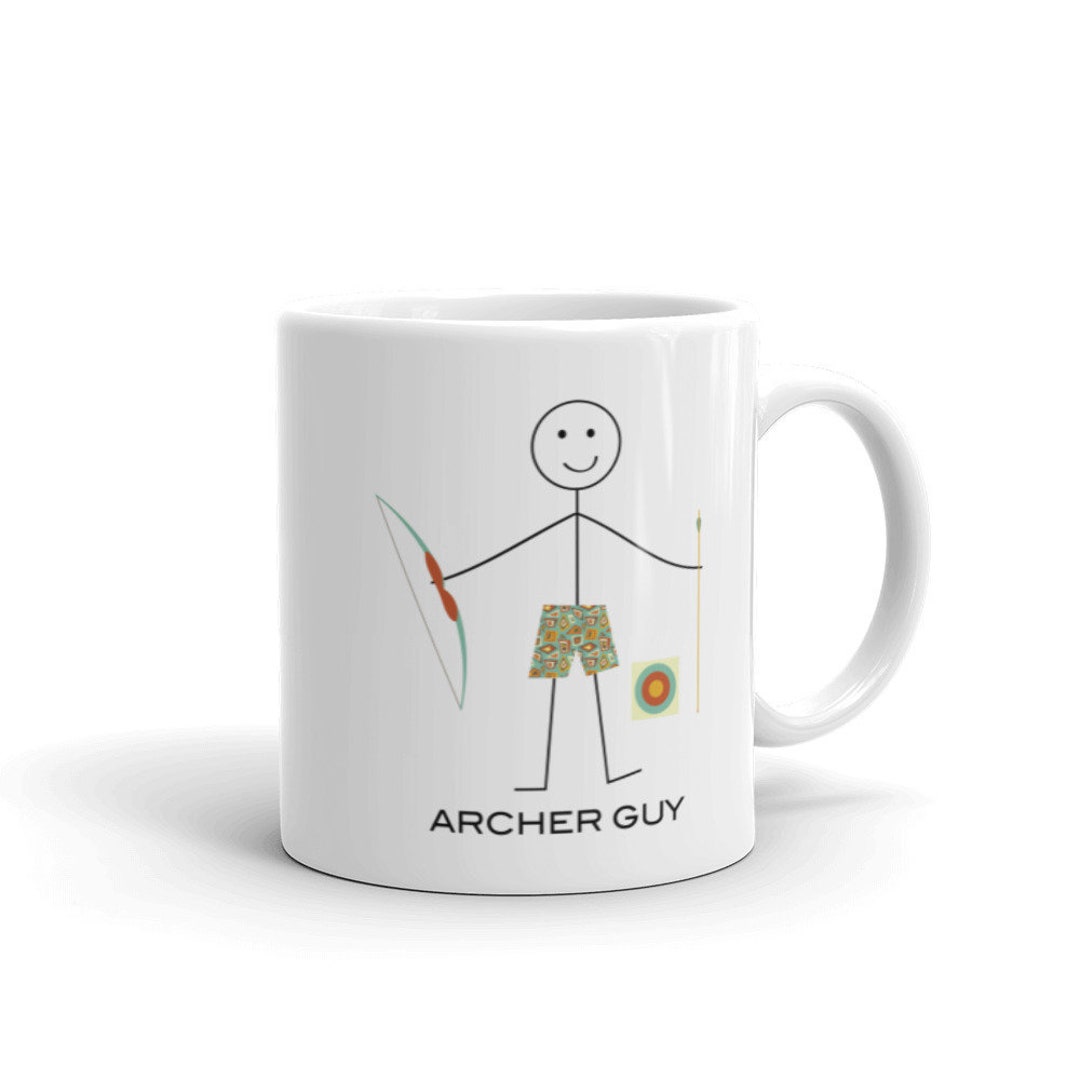 Funny Mens Archery Coffee Mug, Boy Archer Gift - Archery Gift - Men ...
