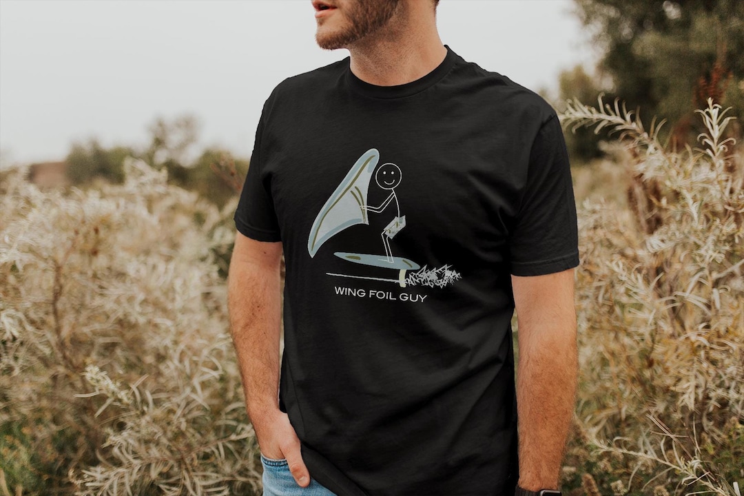 Funny Mens Wing Foil Guy Shirt, Wing Foilboarding T-shirt, Mens Wing ...