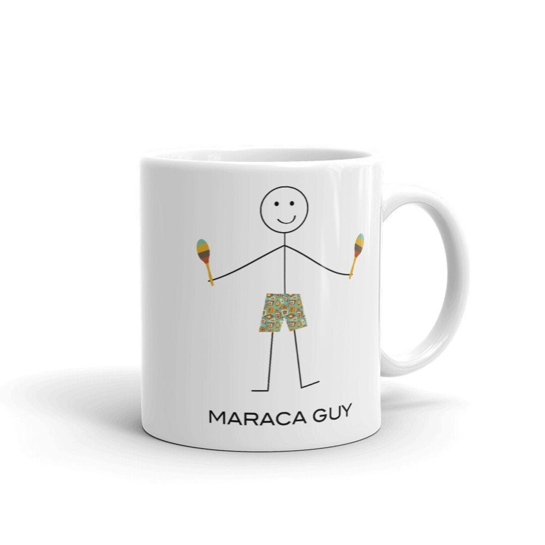 Funny Mens Maraca Mug, Boy Music Gifts - Boy Maracas Cup - Maracas Gift ...
