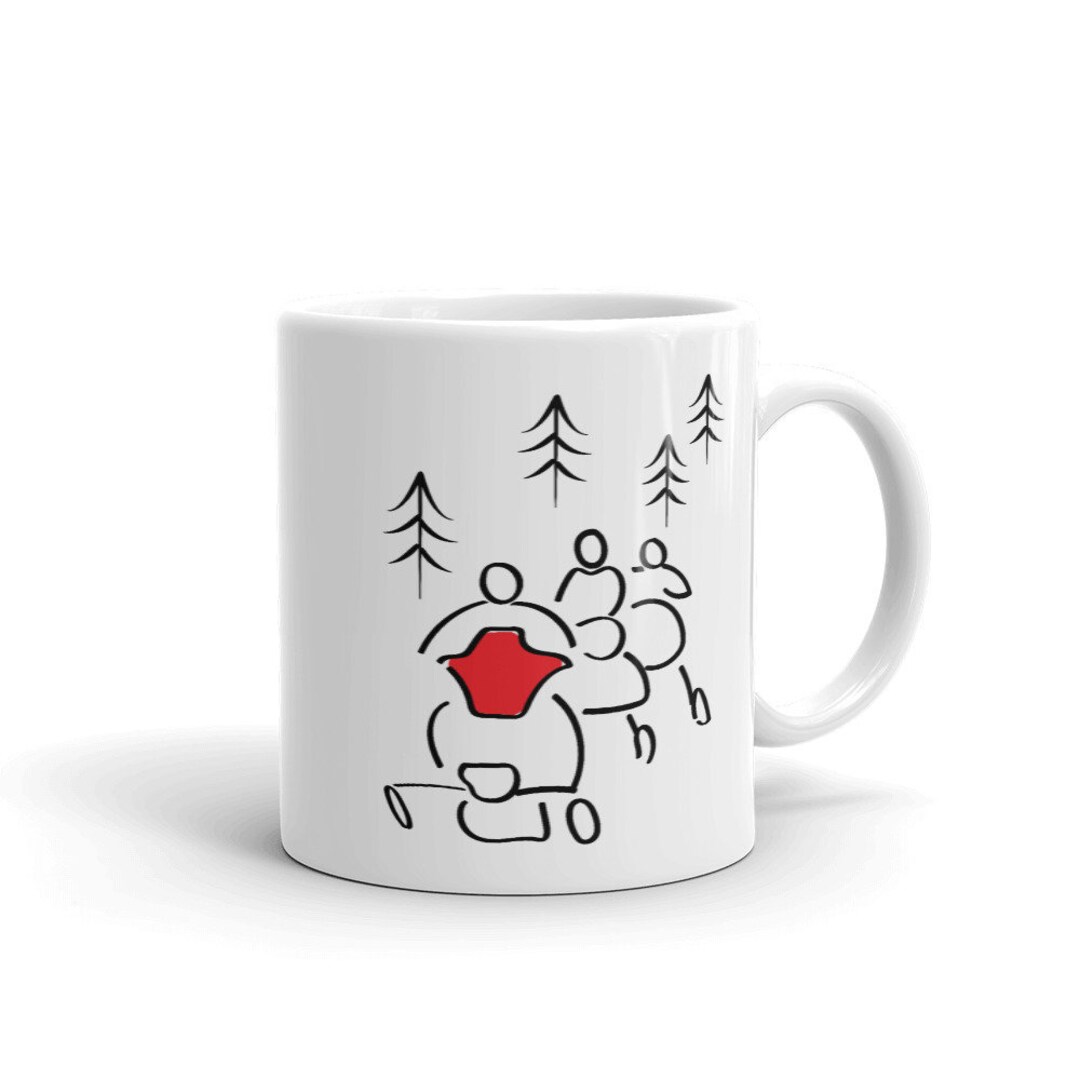 Illustrated Snowmobiling Friends Coffee Mug, Snowmobile Gifts ...