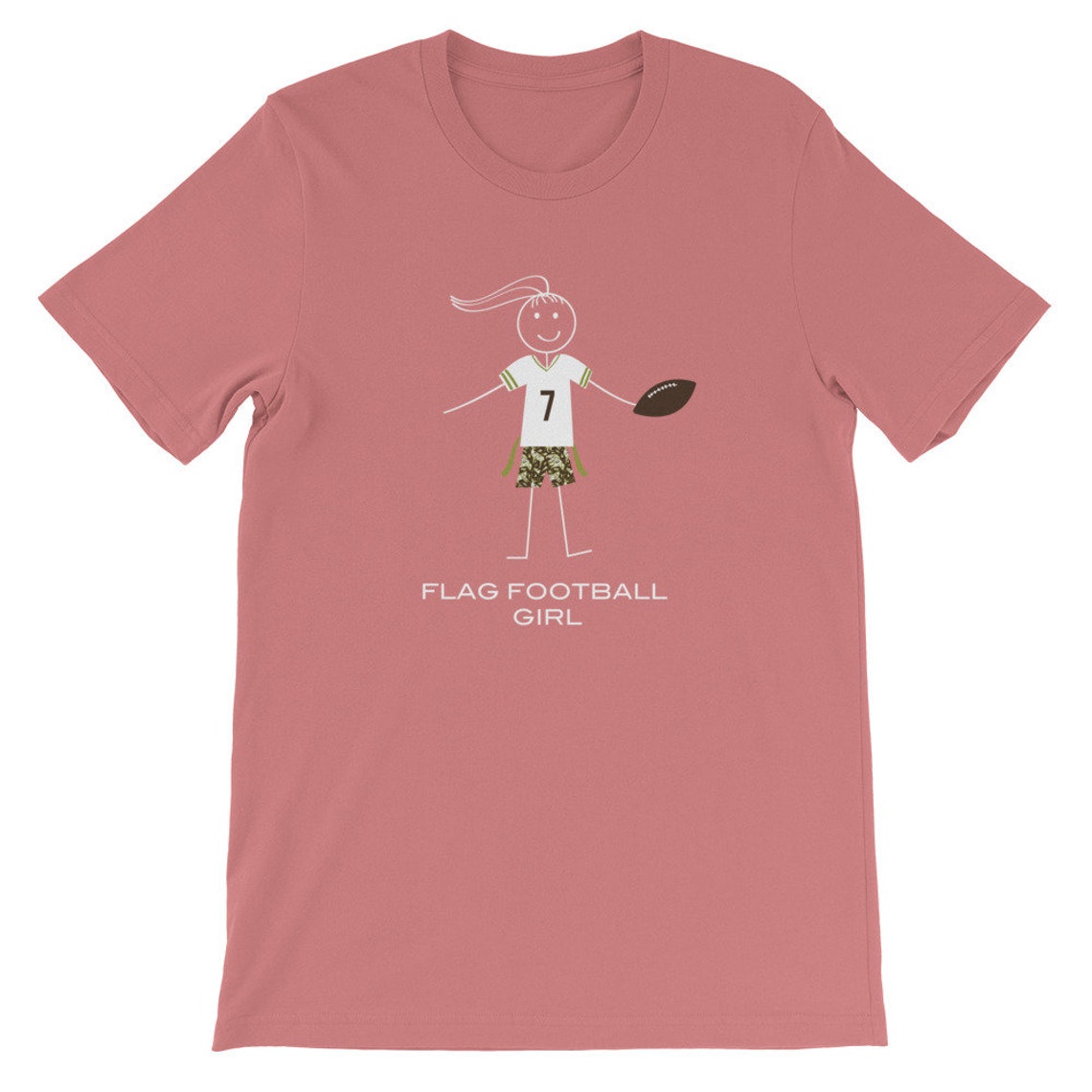 Funny Flag Football Unisex T-shirt for Girls Sport Gifts for - Etsy