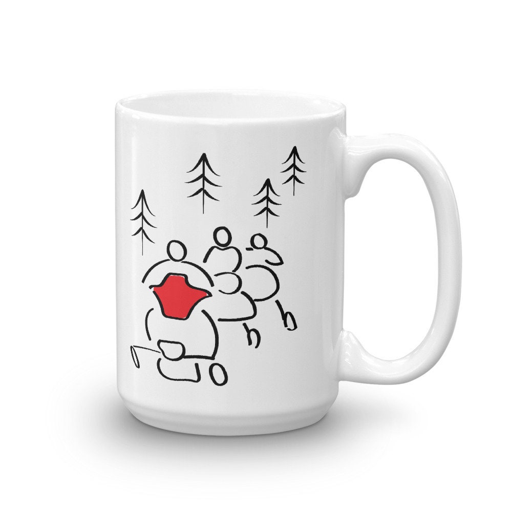 Illustrated Snowmobiling Friends Coffee Mug, Snowmobile Gifts ...