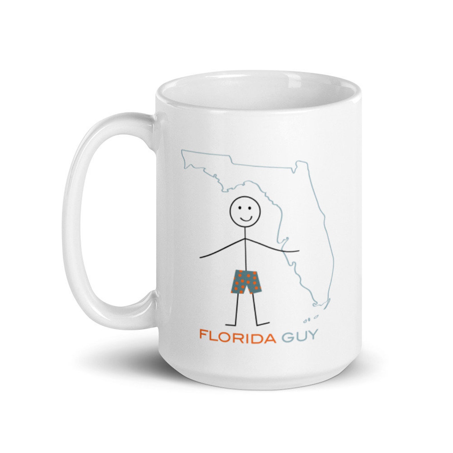 Mens Florida Coffee Mug - Boys Florida Guy Coffee Cup - Florida Gift ...