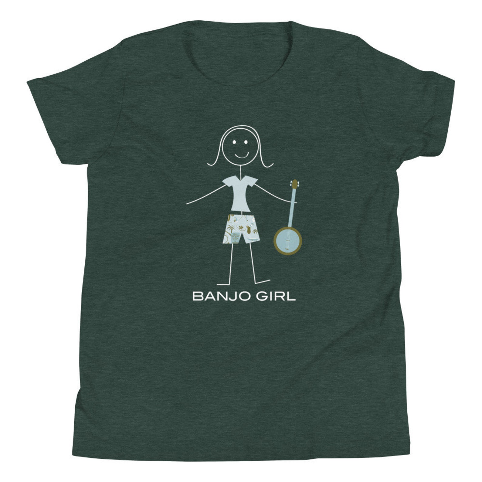 Youth Funny Girl Banjo T-shirt, Girl Music Gifts - Banjo Gift - Banjo ...