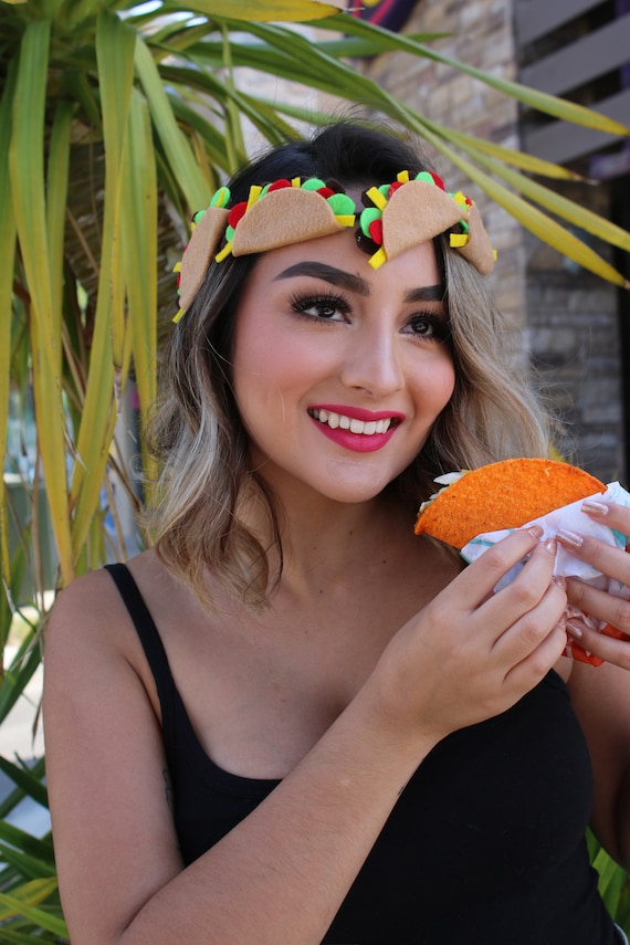 Taco Crown mexican Taco Tuesday Taco Headband Sombrero Cinco | Etsy