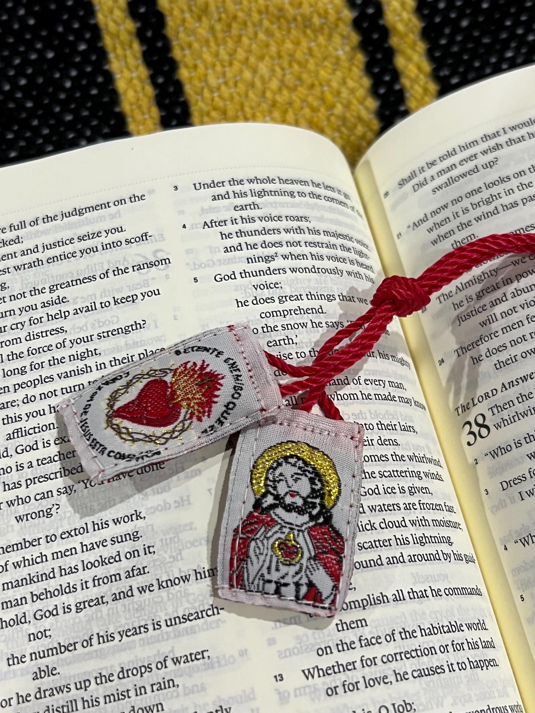 Catholic Scapular (red/ White Scapular Necklace Religious Gift Catholic ...