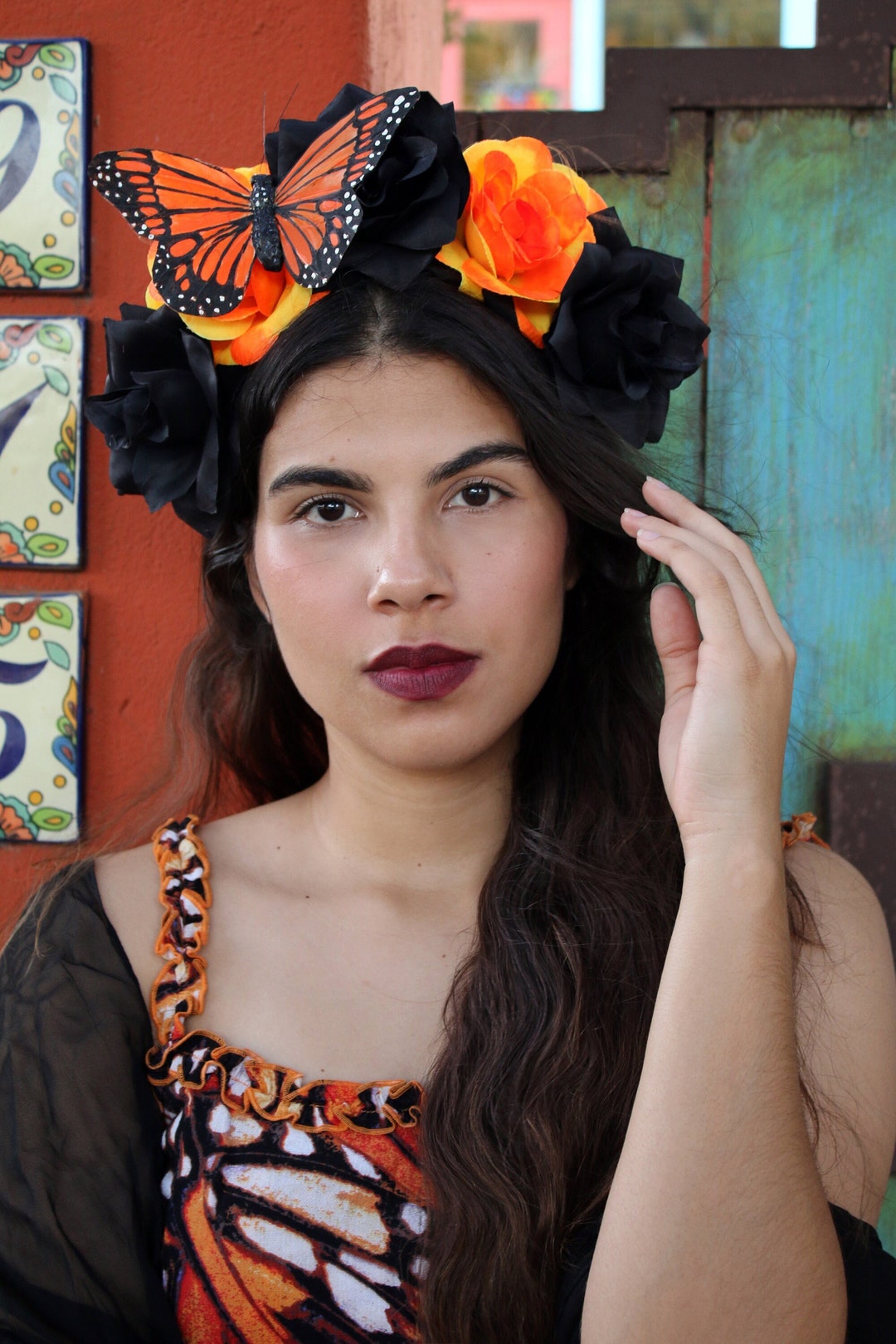 Monarch Butterfly Flower Crown Headband monarch Butterflies Fairy ...