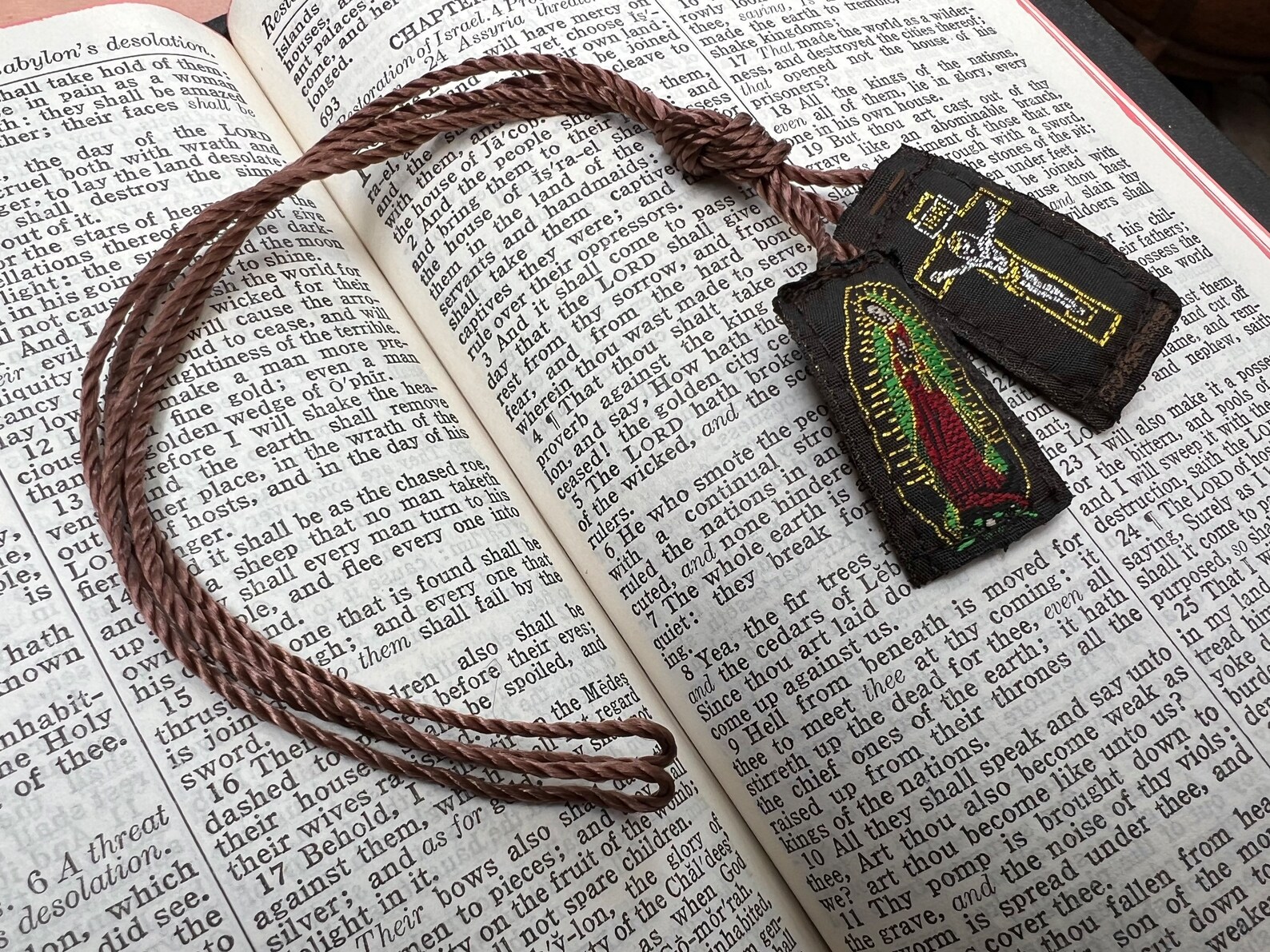 Catholic Scapular (brown Scapular Necklace Religious Gift Catholic ...