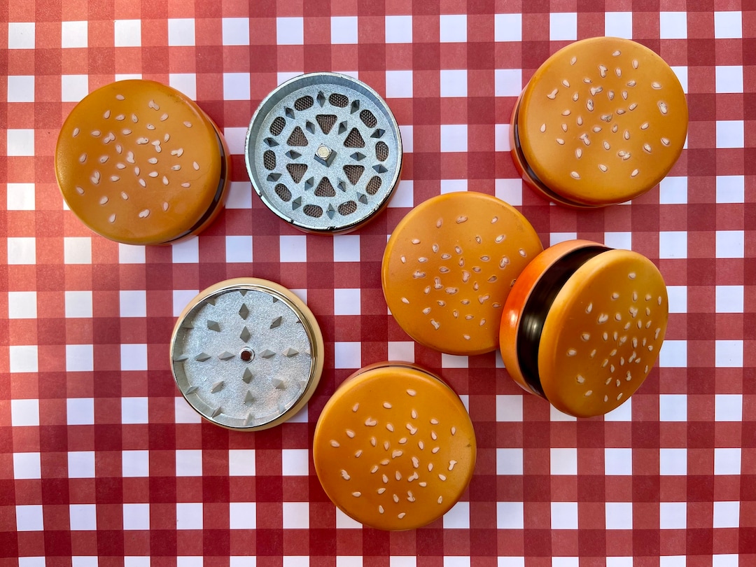 Hand Painted Burger Grinder (boyfriend Gift Hamburger Grinder Tobacco ...