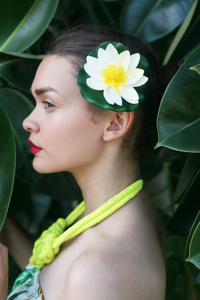 Lily Pad Fascinator Hat (tropical Cosplay Costume Headpiece Hawaiian ...