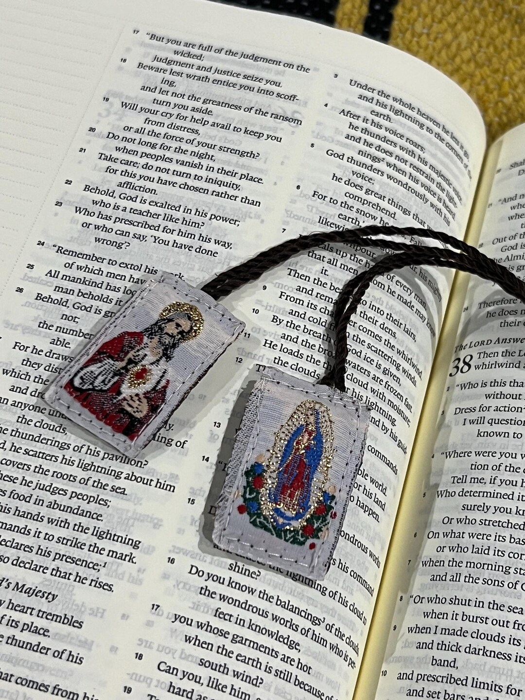 Catholic Scapular (brown/ White Scapular Necklace Religious Gift ...