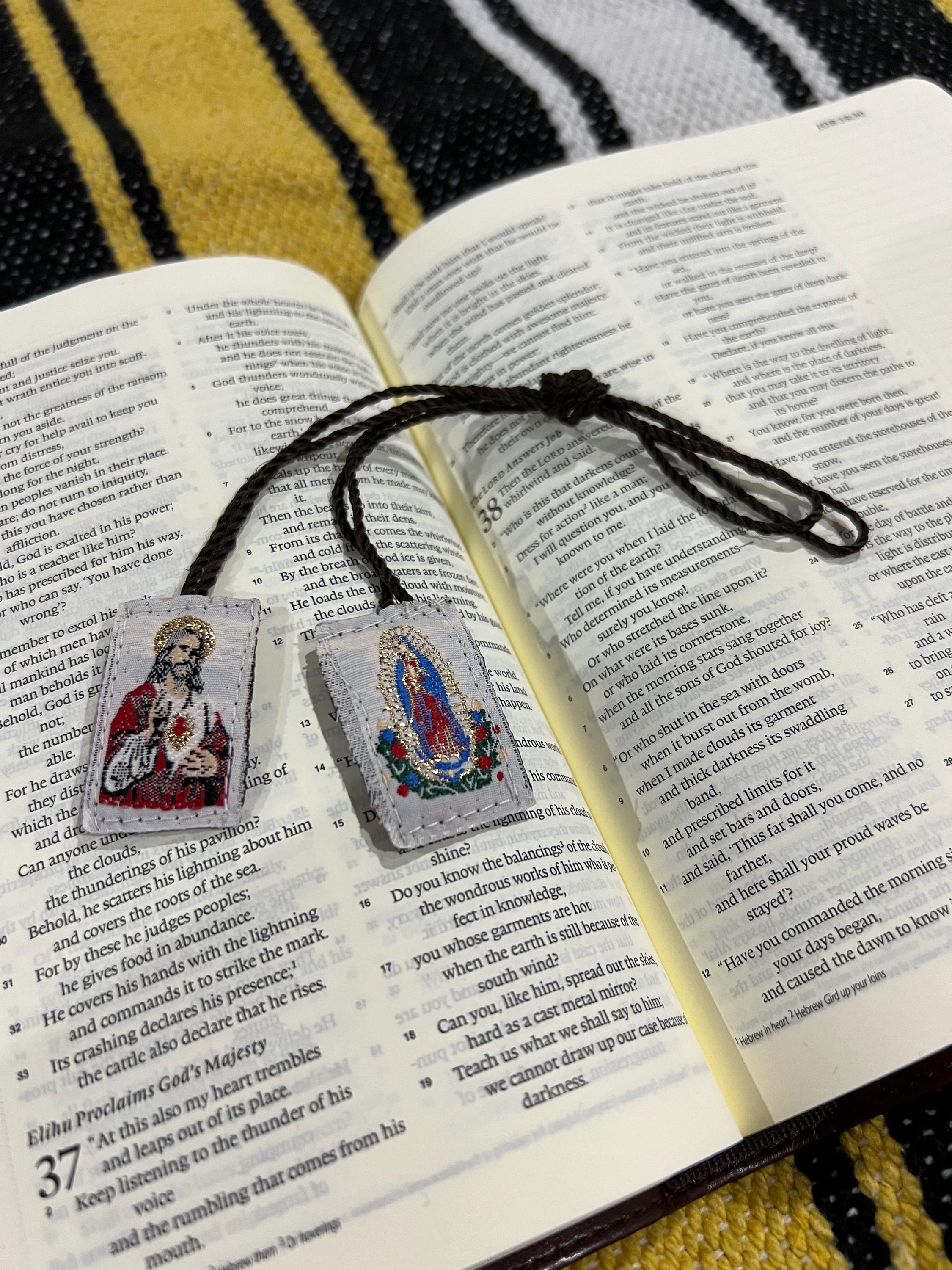 Catholic Scapular (brown/ White Scapular Necklace Religious Gift ...