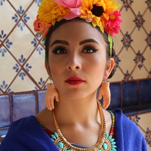 Flower Crown Headband costume Day of the Dead Headpiece Wreath Dia De ...