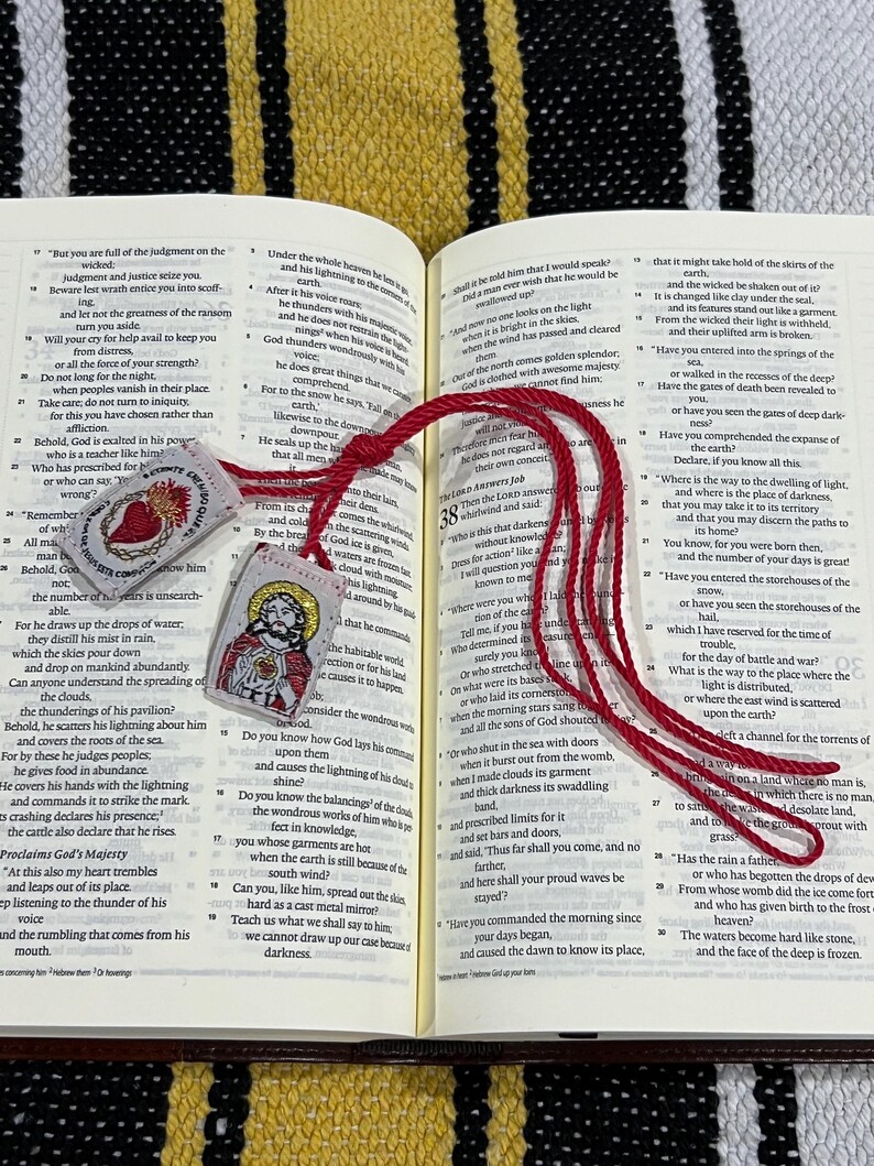 Catholic Scapular (red/ White Scapular Necklace Religious Gift Catholic ...