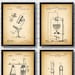 SET of 4 SCIENCE Posters, Vintage Patent Illustration, Art Print ...