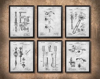 Retro 1884 Hand Drill Vintage Patent Illustration | Etsy