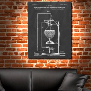 SET of 6 SCIENCE Posters, Vintage Patent Illustration, Science Art ...