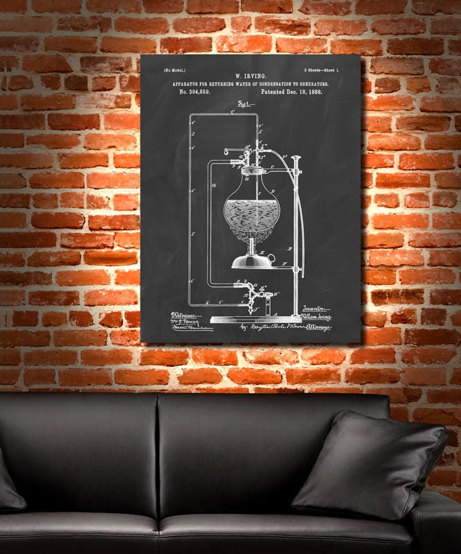 SET of 6 SCIENCE Posters Vintage Patent Illustration Science | Etsy