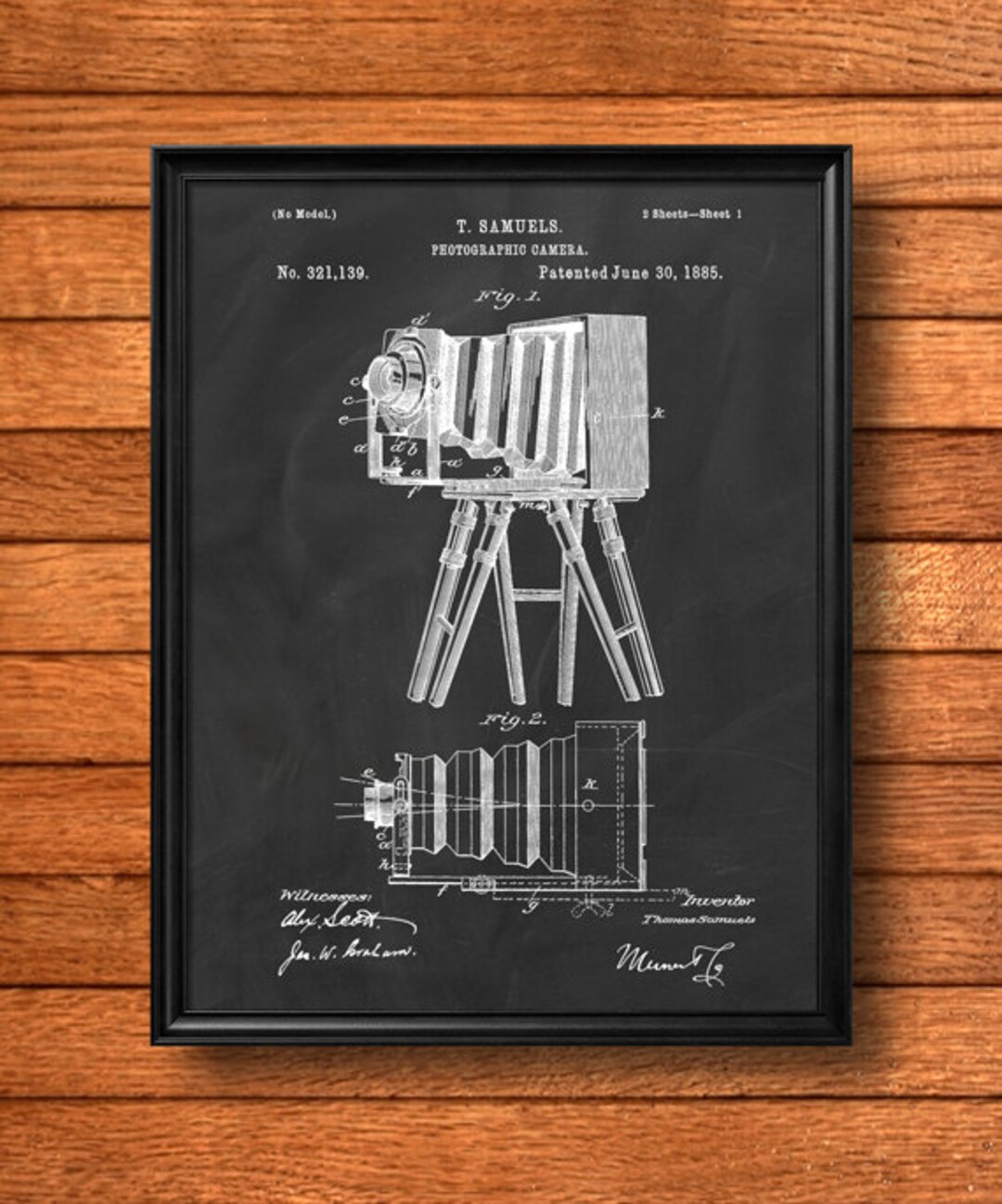 Retro 1885 Photographic Camera - Art Print Poster or Canvas, Vintage ...