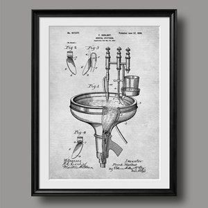 Retro 1899 "spittoon" Vintage Patent Illustration, Art Print Poster ...