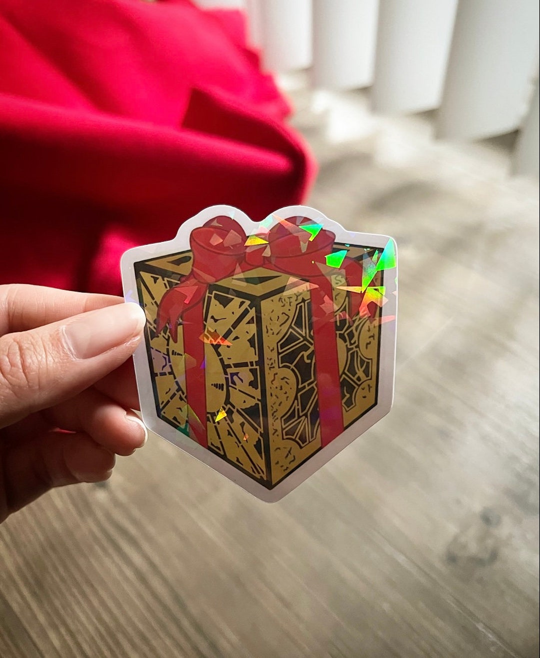 Puzzle Box Inspired Hellraiser, Christmas Present Sticker - Etsy