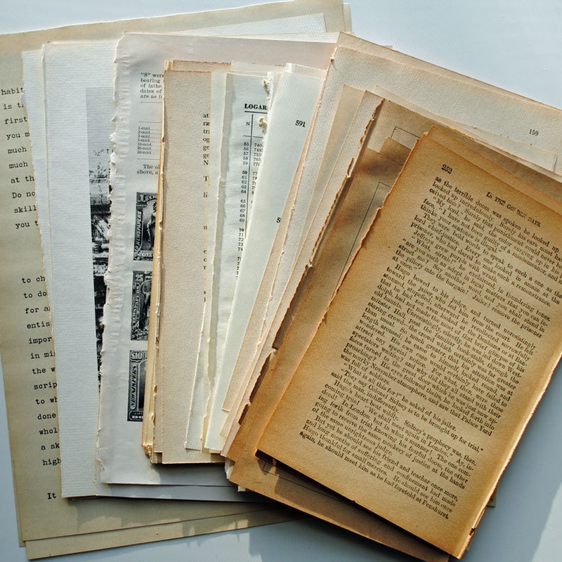 Old Book Pages - Etsy