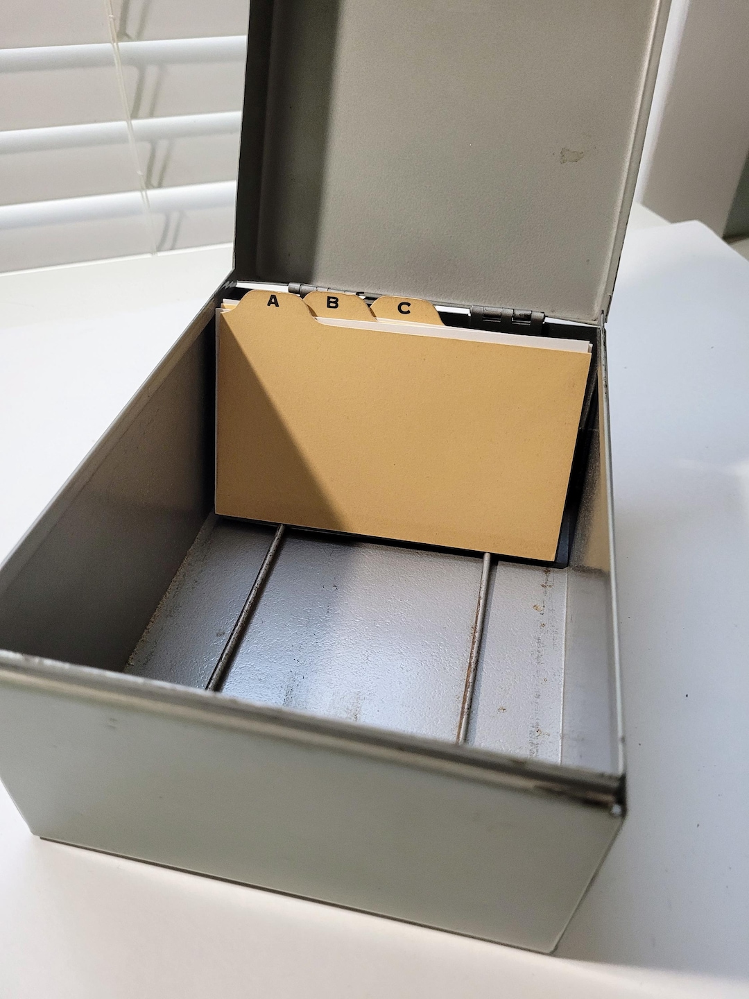 Vintage Metal Card File Box, for 3x5 Cards - Etsy