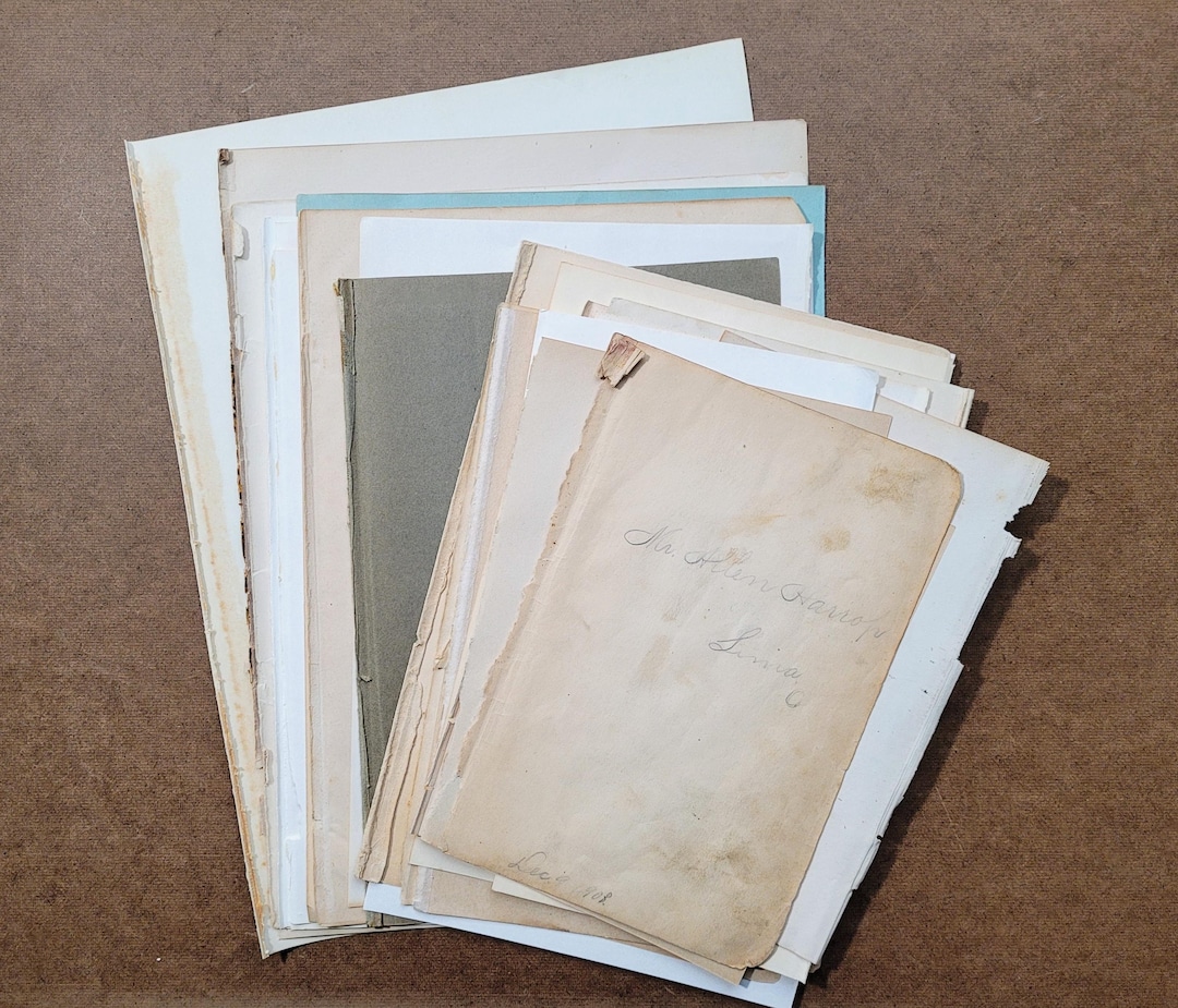 Vintage Blank Book Pages, End Papers, Aged Paper, 20 Pages - Etsy