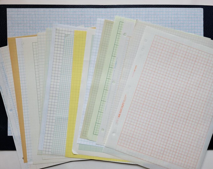 Vintage Graph Paper Pack, 20 Sheets - Etsy