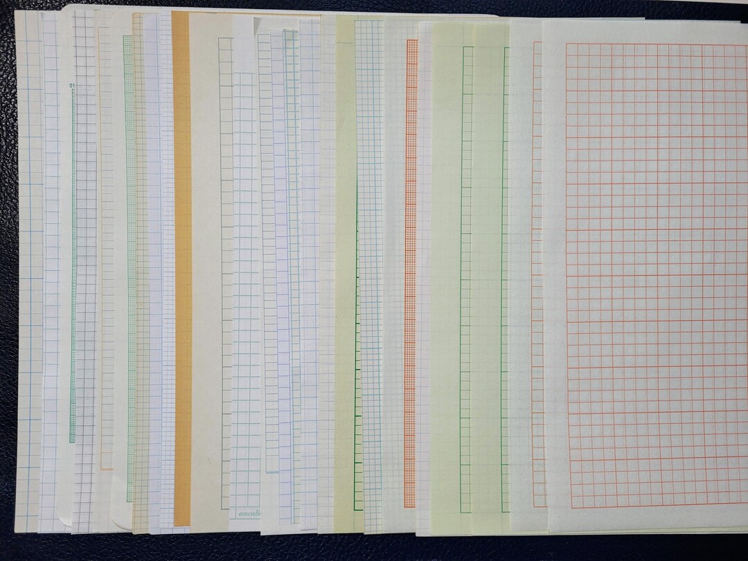 Vintage Graph Paper Pack, 25 Sheets - Etsy